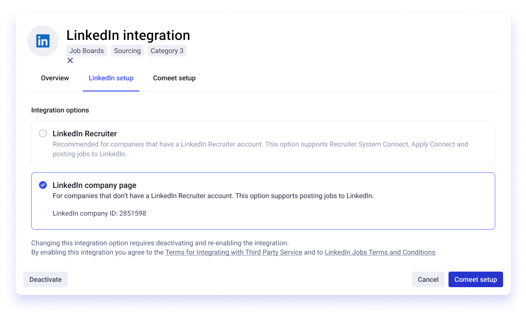 Integration with LinkedIn Apply Connect – Spark Hire Recruit Support