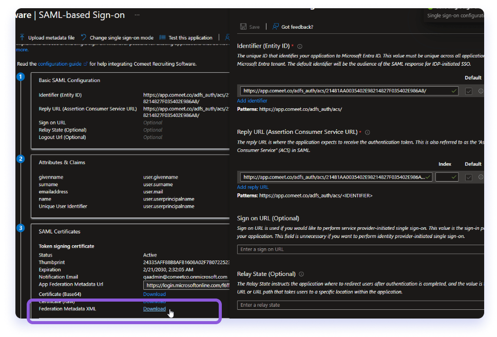 Microsoft Entra ID SSO integration – Spark Hire Recruit Support