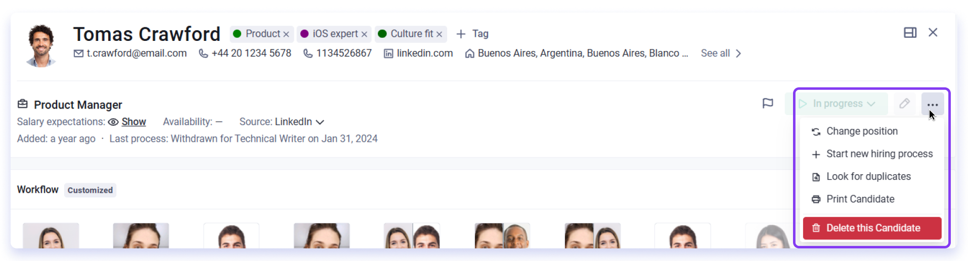 Delete a candidate – Spark Hire Recruit Support
