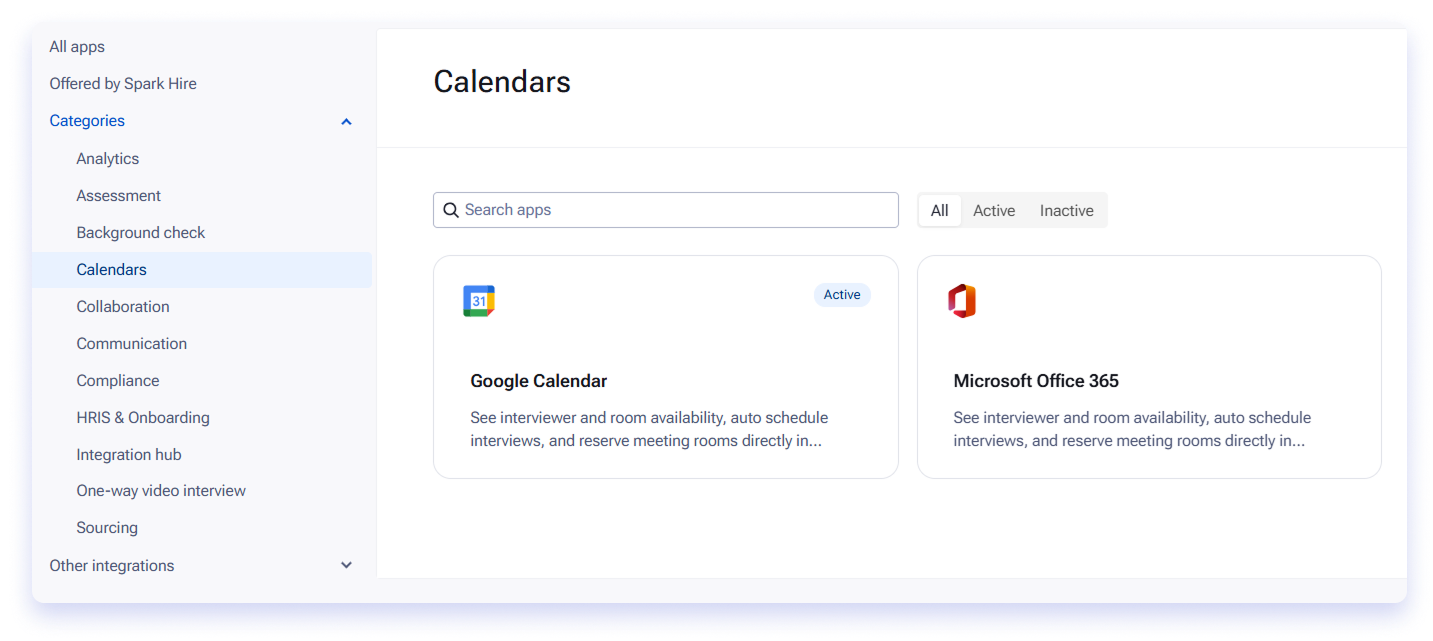 Enable teammates to integrate supported calendars – Spark Hire Recruit ...